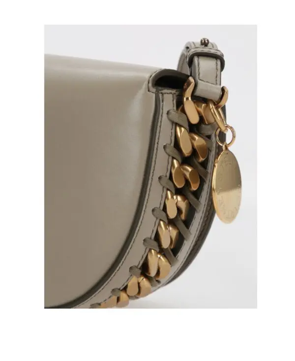Stella McCartney Logo Plaque Chain Link Shoulder Bag