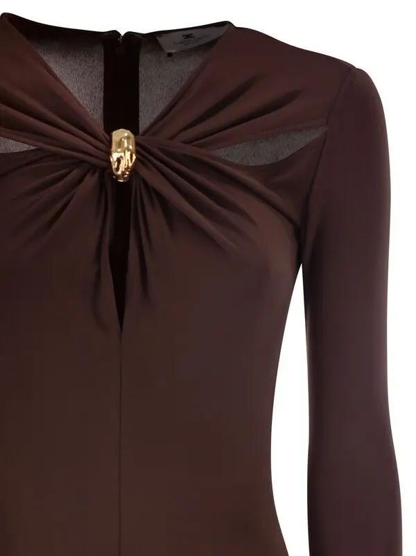 Elisabetta Franchi Embellished Jersey Dress