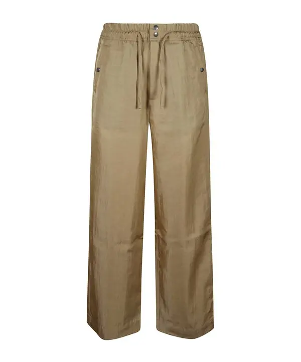 Dries Van Noten Drawstring Waist Casual Pants - Brown