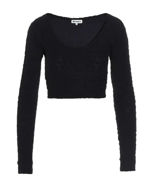 Sunnei Long-sleeved Textured Blouse