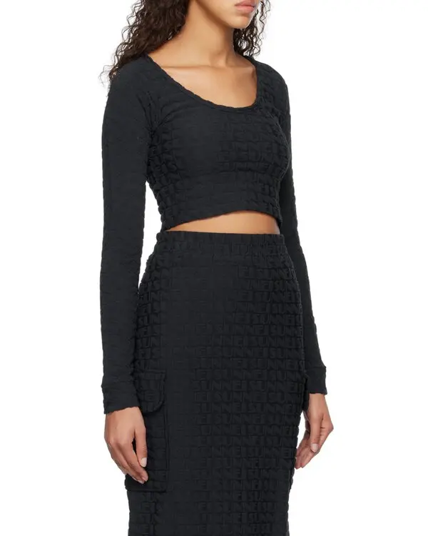 Sunnei Long-sleeved Textured Blouse