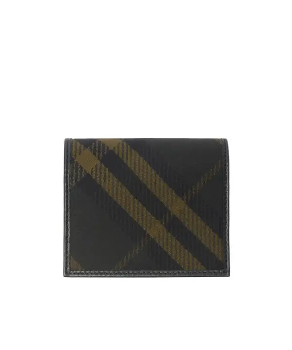 Burberry Check Coin Card Case - Shadow