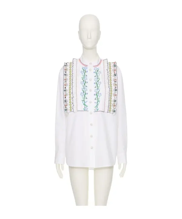 Valentino Garavani Floral Embroidered Long Sleeve Shirt