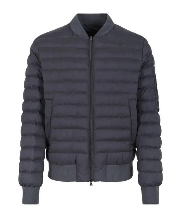 Herno Quilted Bomber Down Jacket - Black