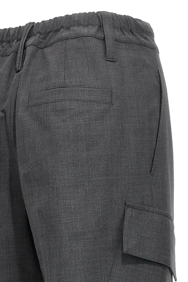 Brunello Cucinelli High-waisted Cargo Trousers
