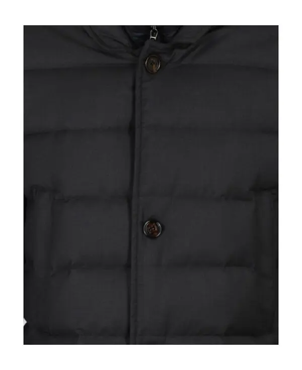 MOORER Feather-down Padded Coat - Black