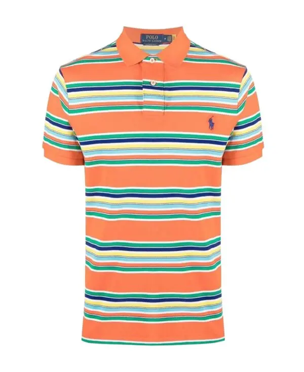 Polo Ralph Lauren Stripe-print Short-sleeved Polo Shirt - Multicolor