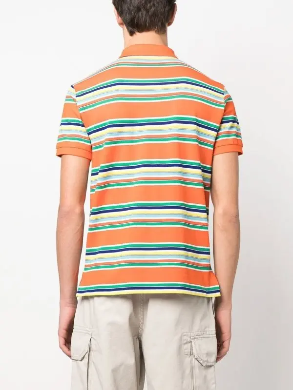 Polo Ralph Lauren Stripe-print Short-sleeved Polo Shirt - Multicolor