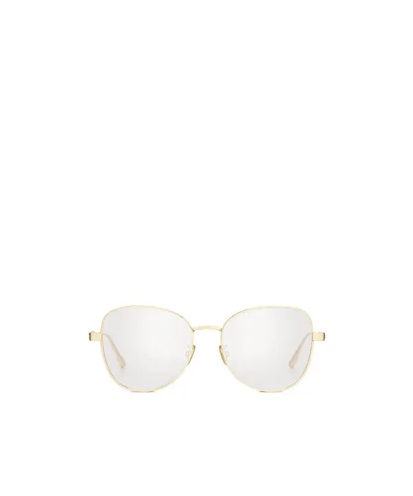 Dior Gold Tone Metal Eyeglasses With Engraved Pattern - Golden