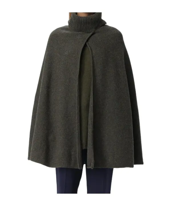Fabiana Filippi Stand-up Collar Knitted Cape