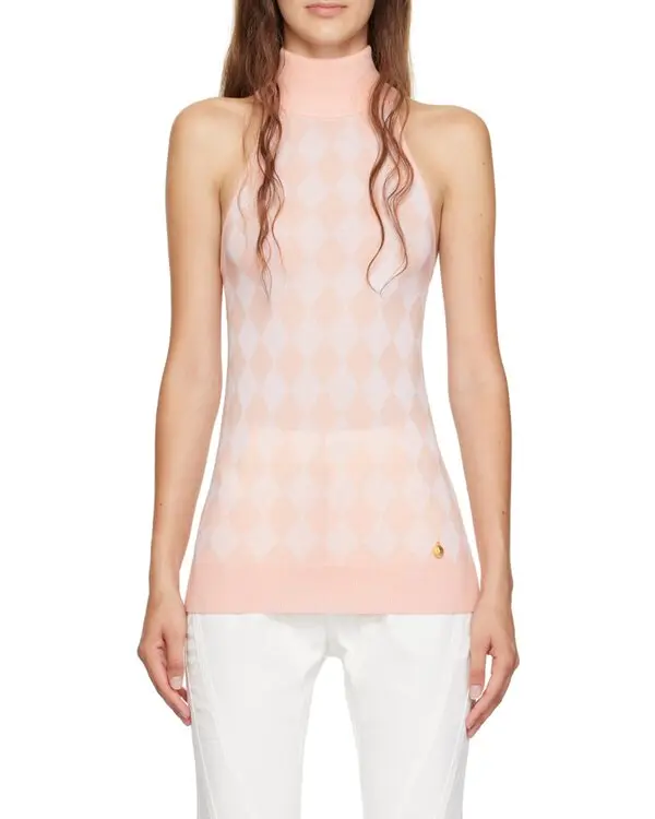 Balmain Diamond Pattern Turtleneck