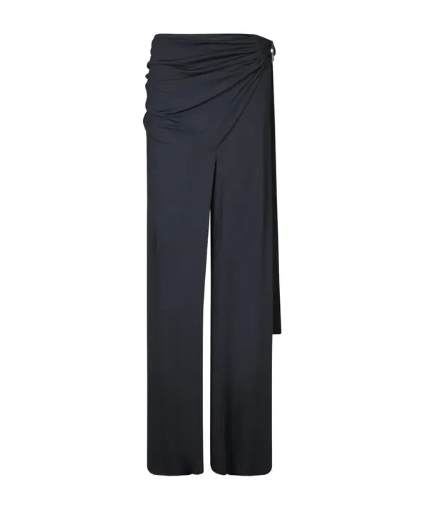 Rabanne Wraparound High-rise Palazzo Pants