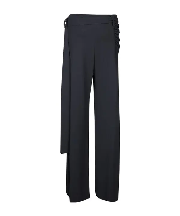 Rabanne Wraparound High-rise Palazzo Pants