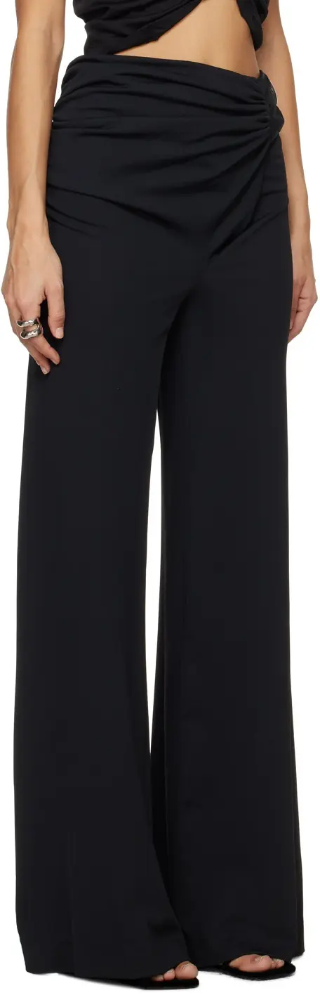 Rabanne Wraparound High-rise Palazzo Pants