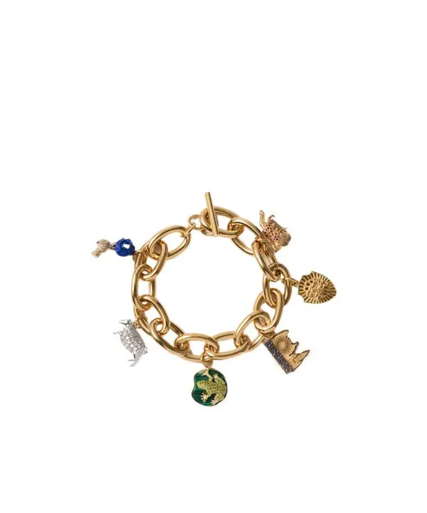 Burberry Embellished Charm Bracelet - Gold/multicolour
