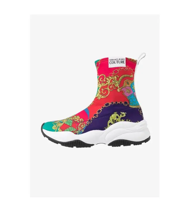 Versace Baroque Printed High Top Sneakers