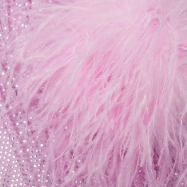 SELF-PORTRAIT Embellished Feather Cuff Mini Dress