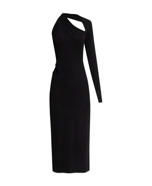 Versace One-shoulder Cut-out Midi Dress