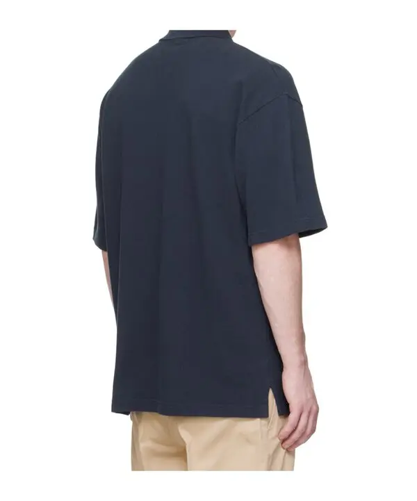 Maison Kitsuné Bold Fox Head Patch Oversized Polo Shirt - Black