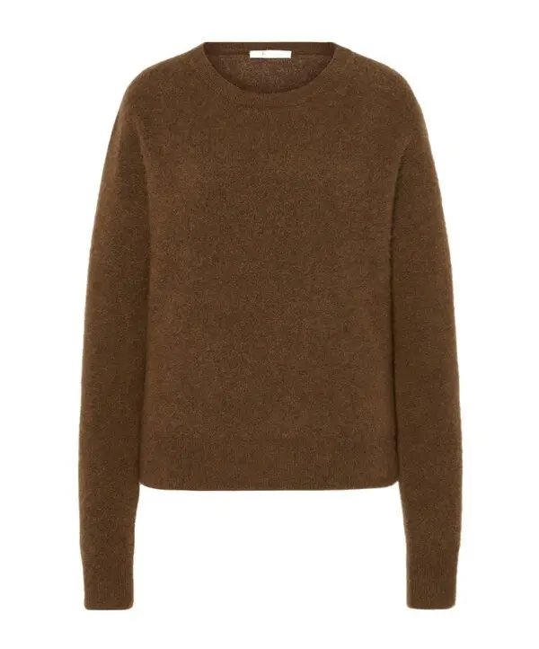 THE ROW Lorynna Crewneck Jumper In Textured Cashmere And Silk