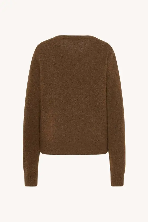 THE ROW Lorynna Crewneck Jumper In Textured Cashmere And Silk