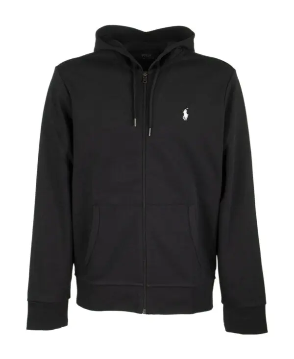 Polo Ralph Lauren Logo Zip Up Hoodie - Black