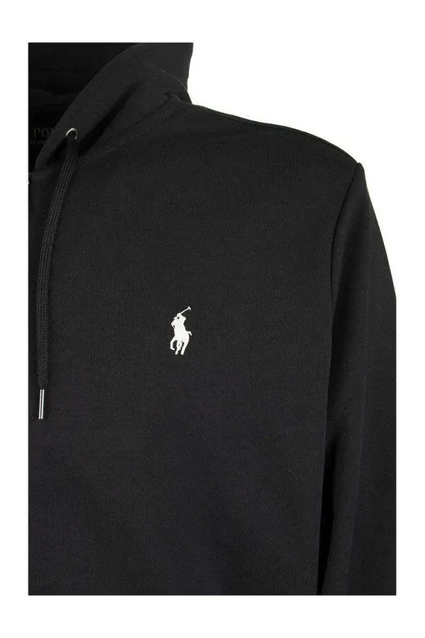 Polo Ralph Lauren Logo Zip Up Hoodie - Black