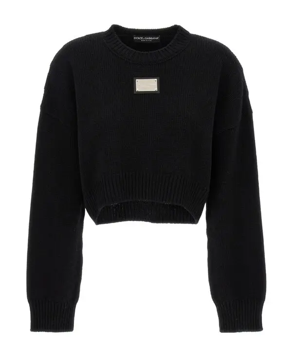Dolce & Gabbana Logo Plaque Knitted Jumper