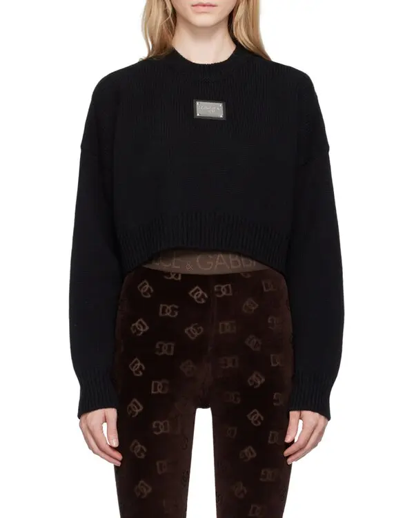 Dolce & Gabbana Logo Plaque Knitted Jumper