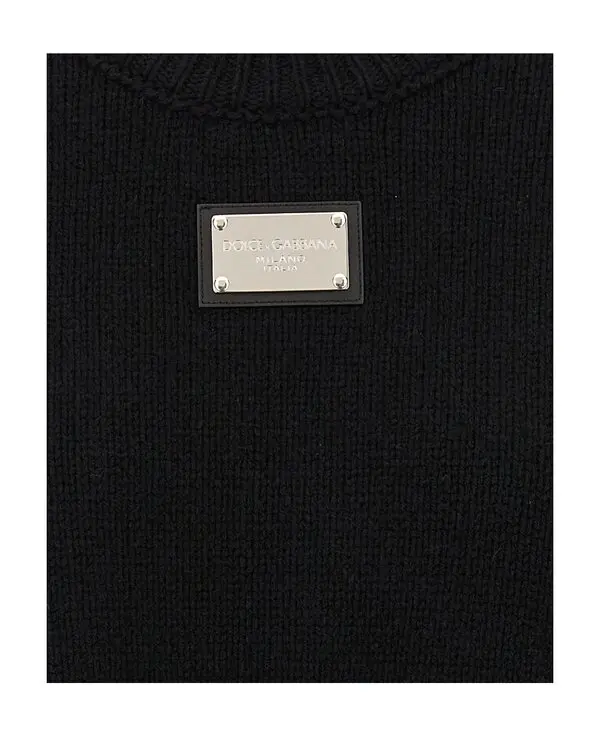 Dolce & Gabbana Logo Plaque Knitted Jumper