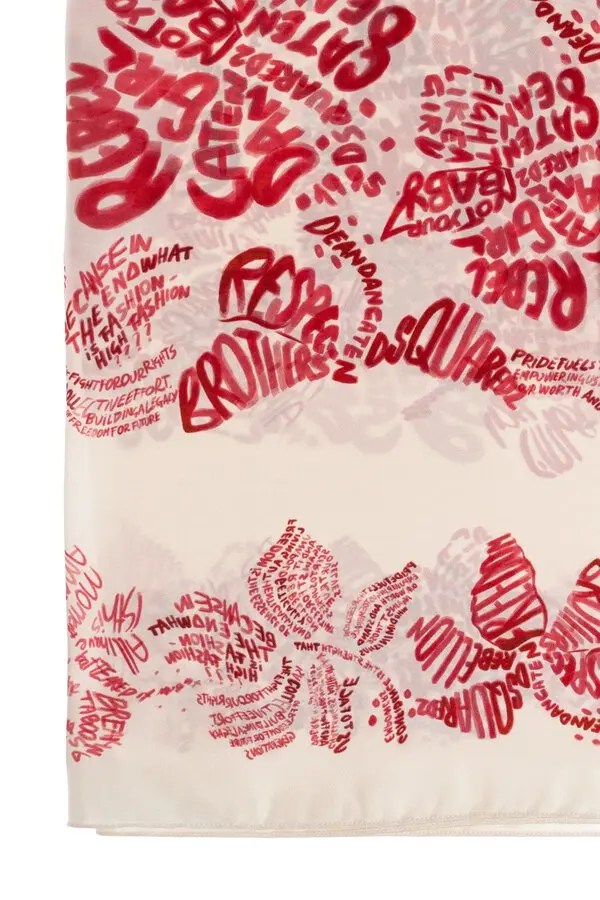 Dsquared2 Floral-print Silk Scarf - Pink