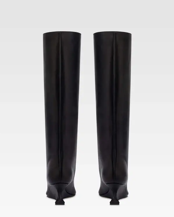 Paris Texas Nina Wedge Heeled Boots - Black