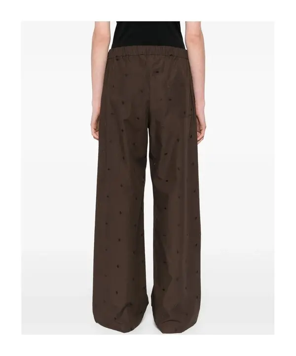 Attico Embroidered Wide Leg Trousers
