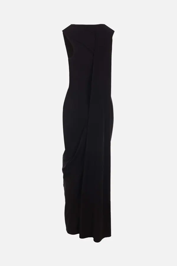 Balenciaga Sleeveless Ribbed Jersey Maxi Dress