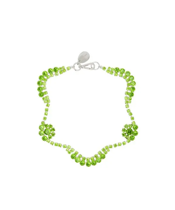 Simone Rocha Scalloped Sepal Necklace - Green