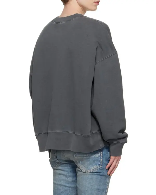 Palm Angels Logo Printed Crewneck Sweatshirt - Black
