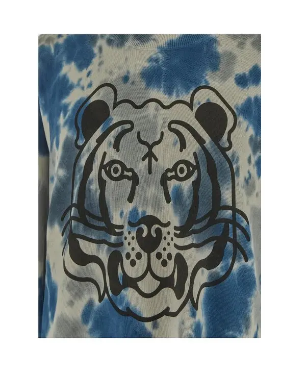Kenzo Tie-dye Tiger Print Crewneck Sweatshirt - Black