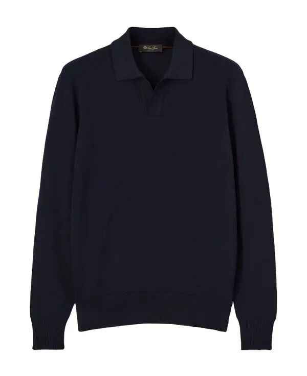 Loro Piana Buttonless Polo Shirt - Black