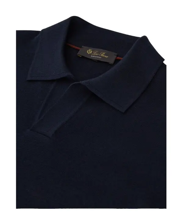 Loro Piana Buttonless Polo Shirt - Black