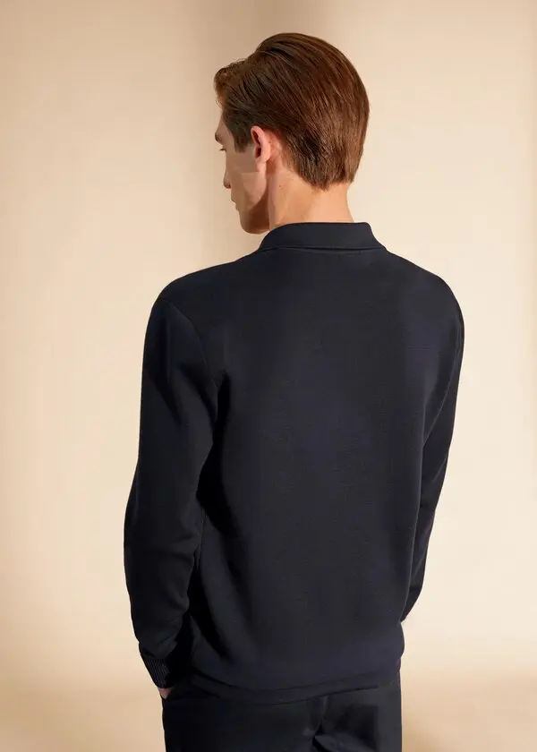 Loro Piana Buttonless Polo Shirt - Black