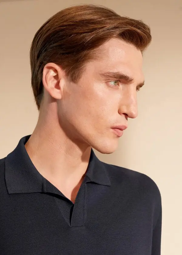 Loro Piana Buttonless Polo Shirt - Black