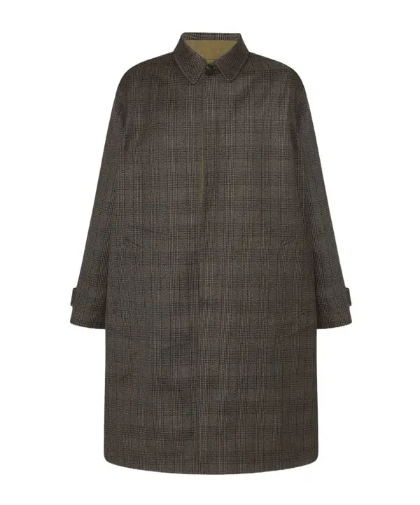 THE ROW Wool-silk Check Coat