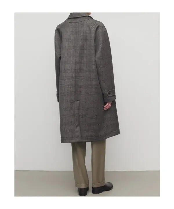 THE ROW Wool-silk Check Coat