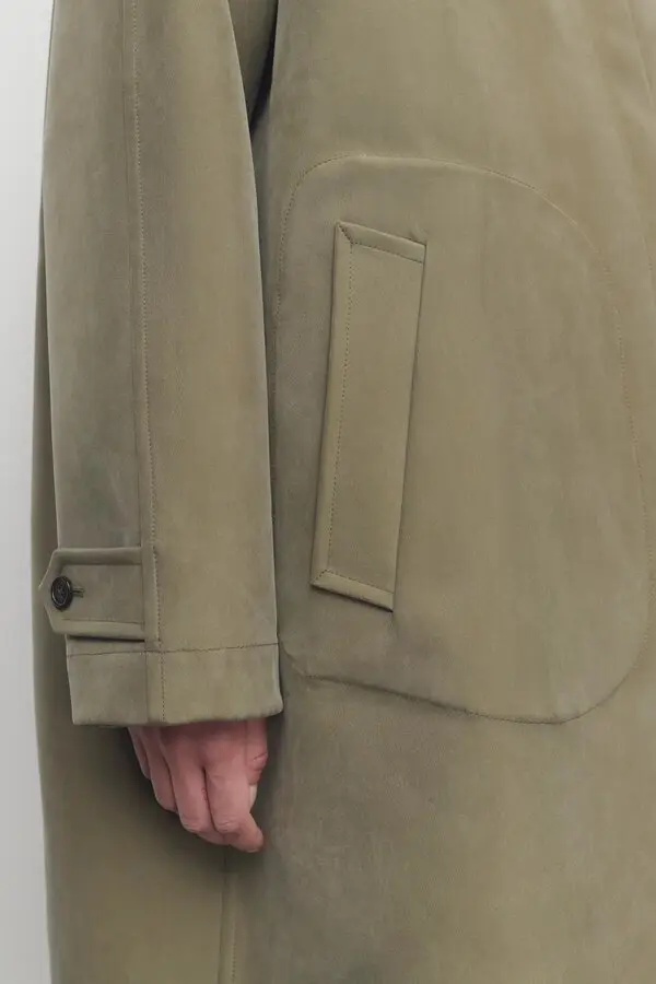 THE ROW Wool-silk Check Coat
