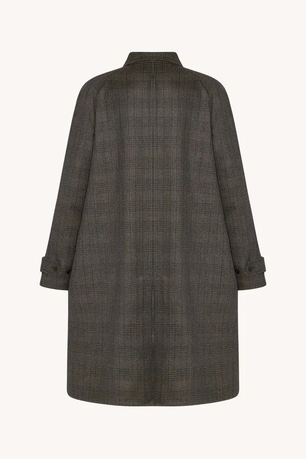 THE ROW Wool-silk Check Coat