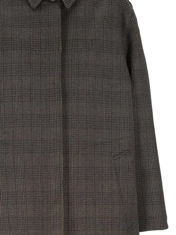 THE ROW Wool-silk Check Coat