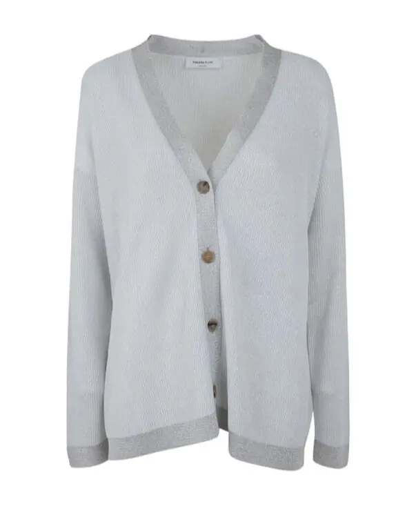 Fabiana Filippi Long Sleeve V-neck Button-up Sweater