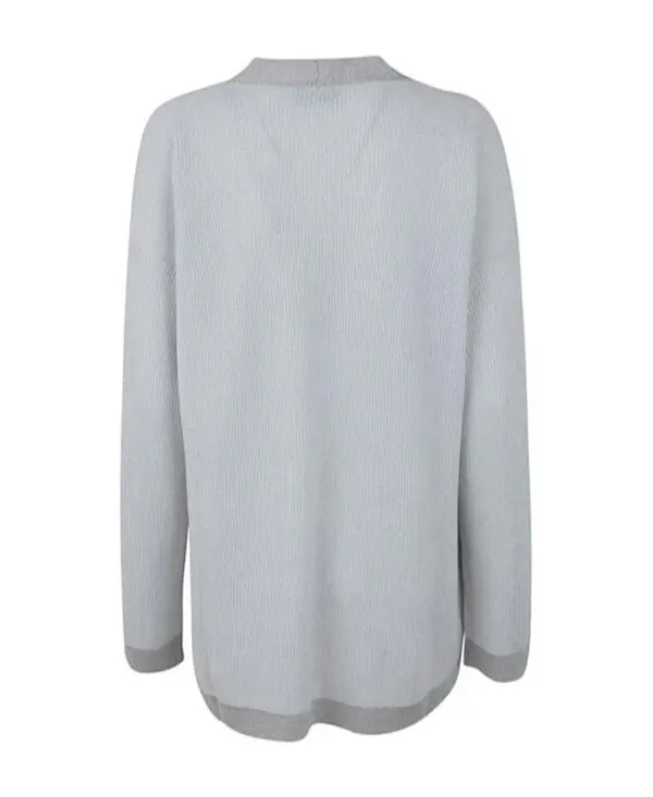Fabiana Filippi Long Sleeve V-neck Button-up Sweater
