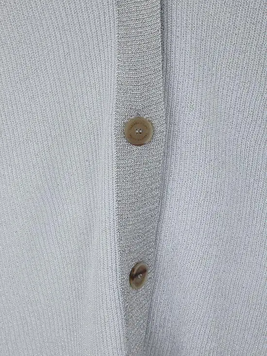 Fabiana Filippi Long Sleeve V-neck Button-up Sweater