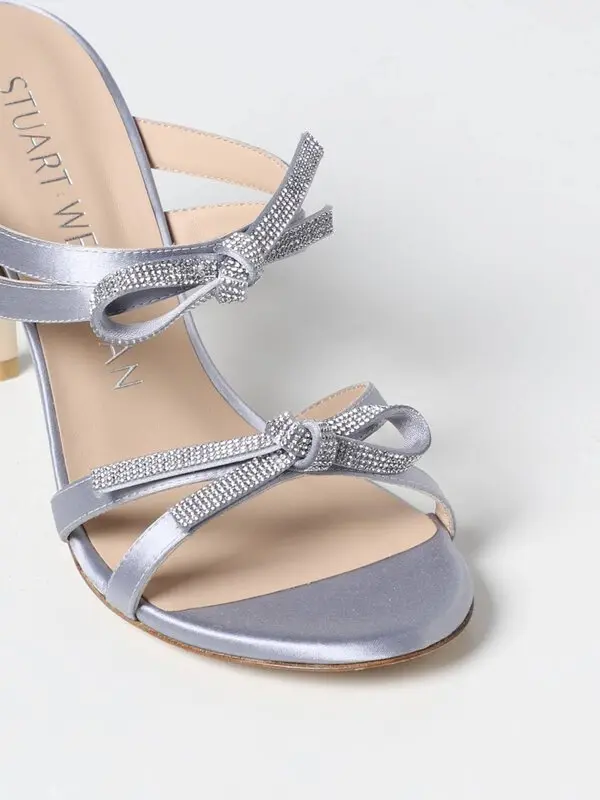 STUART WEITZMAN Embellished Bow High Heel Sandals